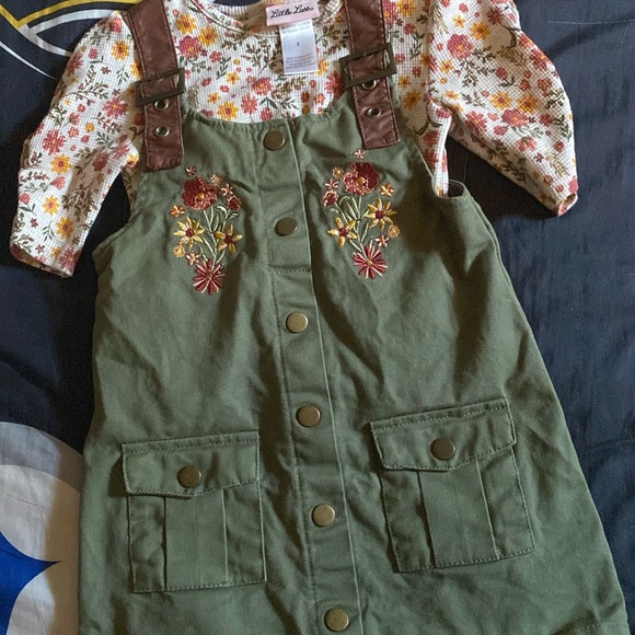 Little Lass | Matching Sets | Little Girls Jumper Dress Size 5 Olive ...